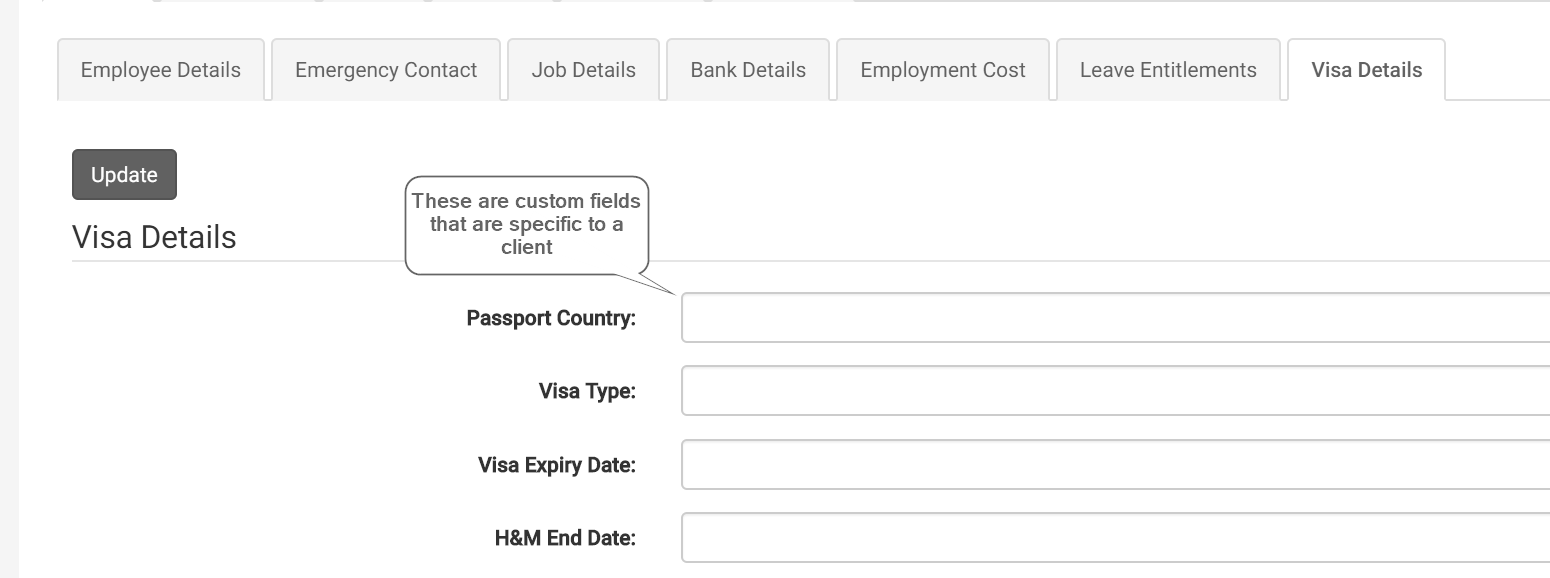 Configuration - Custom Fields – Citation HR Support Centre