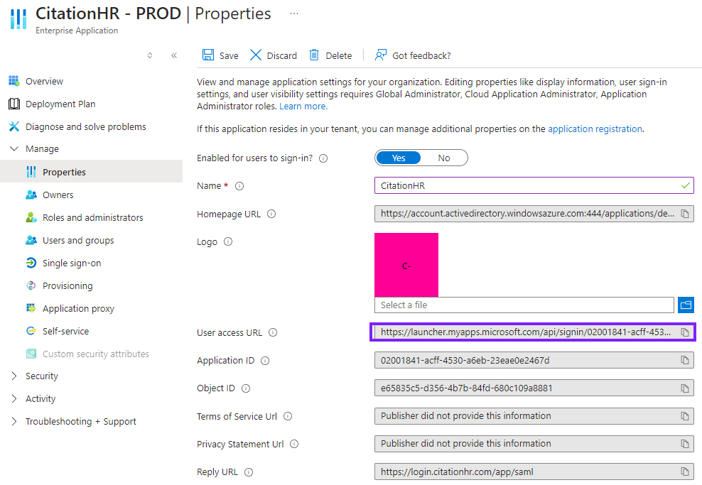 Single Sign-On (SSO) - Set up Citation HR as a Service Provider on ...