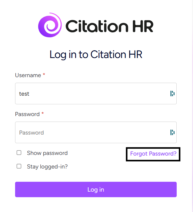 User: How to reset your CitationHR Software User password – Citation HR ...