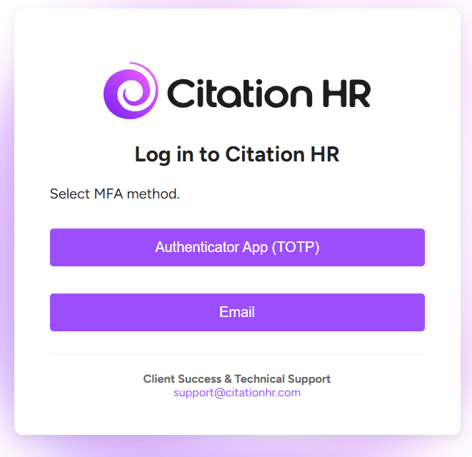 Multi Factor Authentication (MFA) in CitationHR – Citation HR Support ...