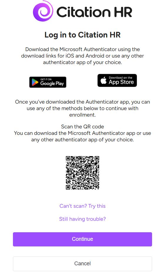 Multi Factor Authentication (MFA) in CitationHR – Citation HR Support ...